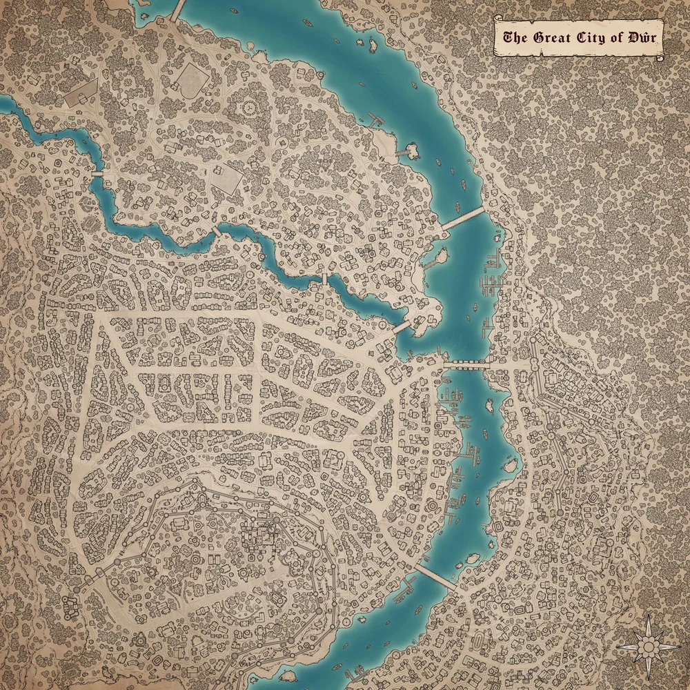 The Great City of Dwr - Map by Moulk — Map Effects