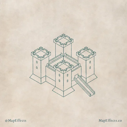 How to Draw an Isometric Castle Icon On Your Fantasy Map — Map Effects
