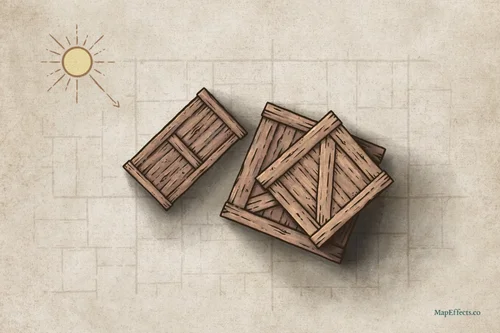 How to Draw Wood Crates on RPG Interior Maps — Map Effects