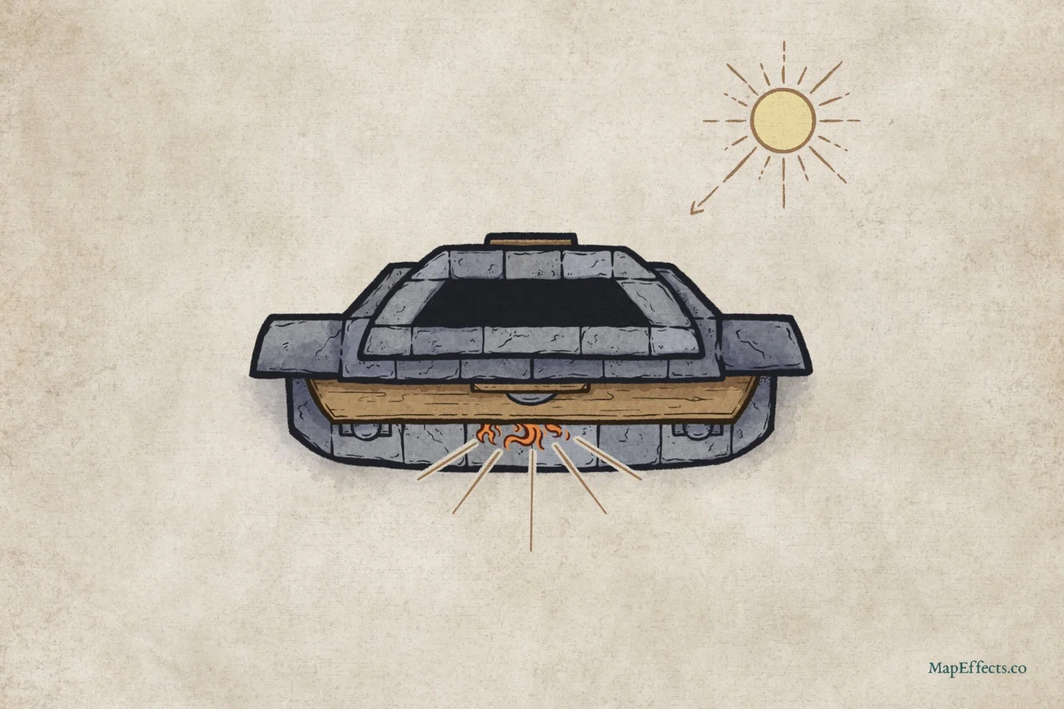 How to Draw a Fireplace on an RPG Interior Map — Map Effects