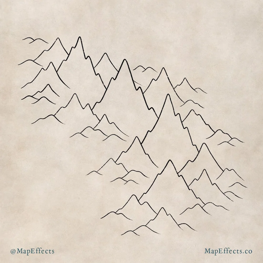How to Draw Mountains on Your Fantasy Map — Map Effects