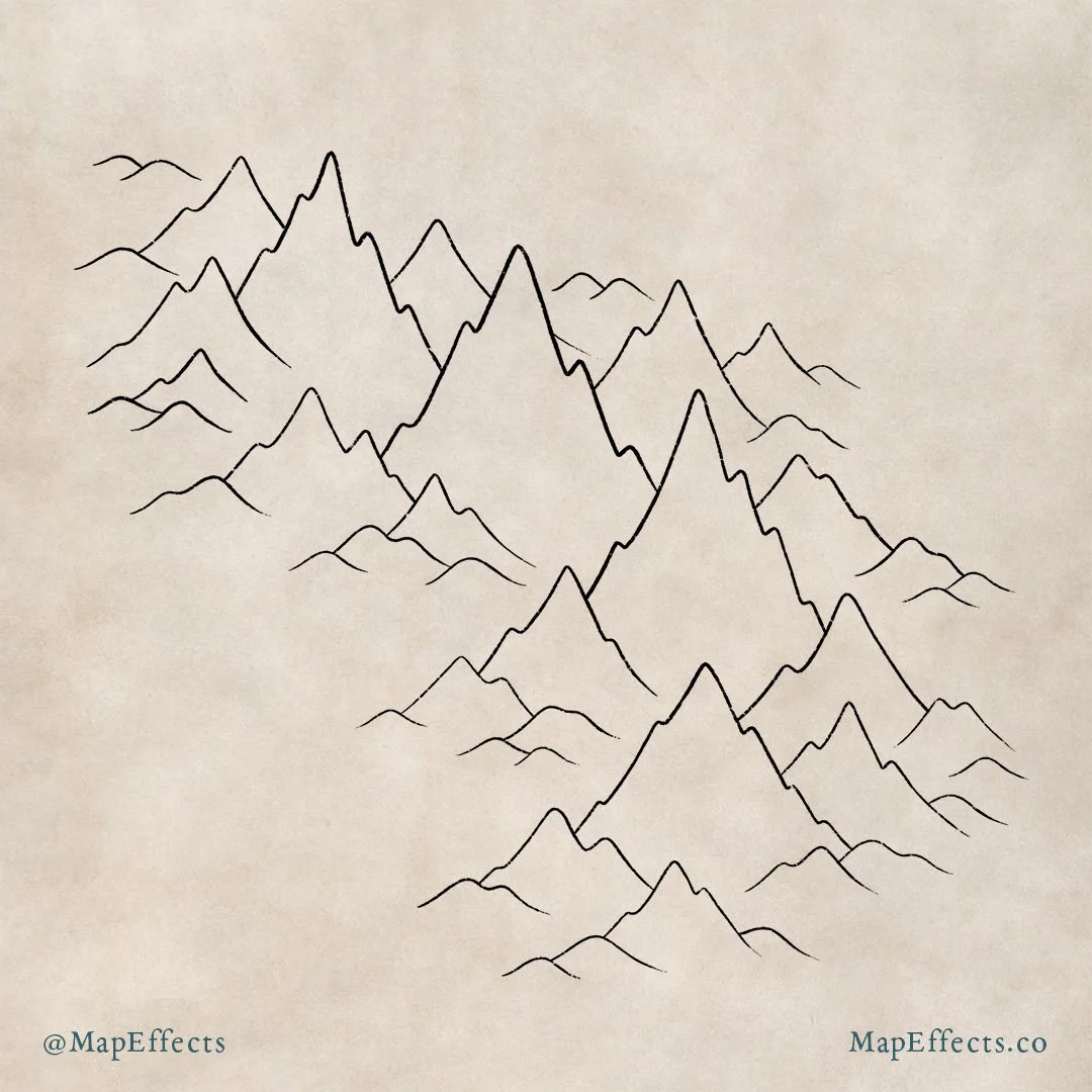 How to Draw Mountains on Your Fantasy Map — Map Effects