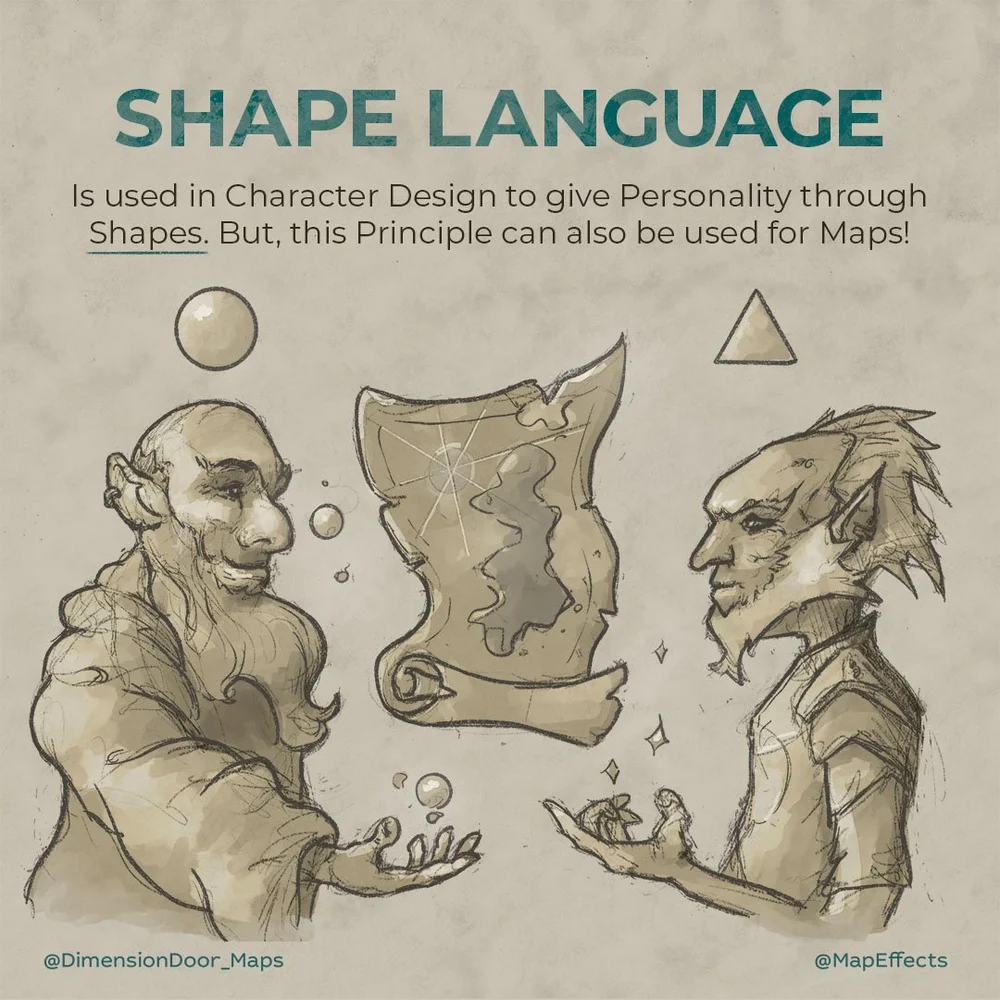 Using Shape Language for Fantasy Maps to Give Character — Map Effects