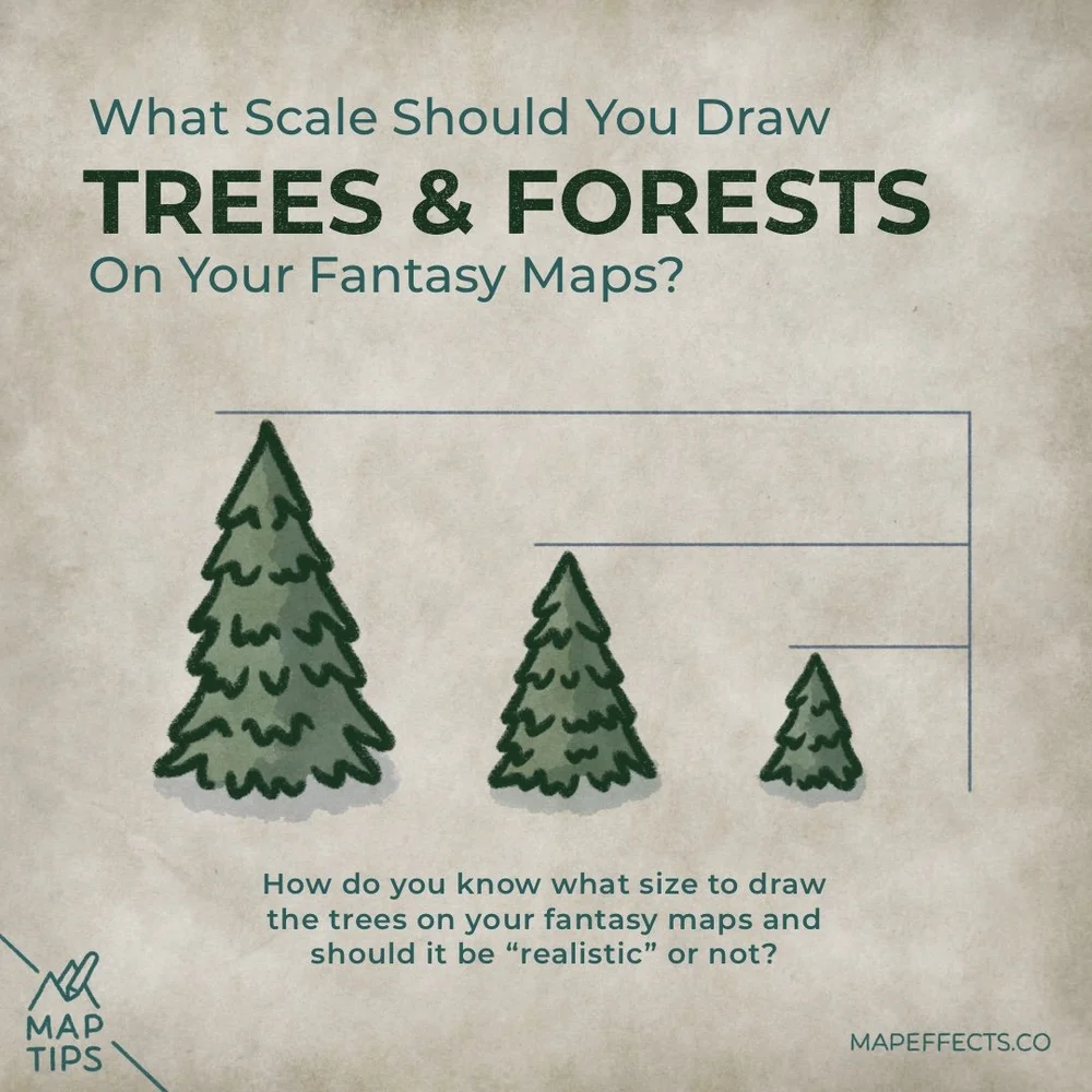 What Scale to Draw Trees & Forests on Fantasy Maps? — Map Effects