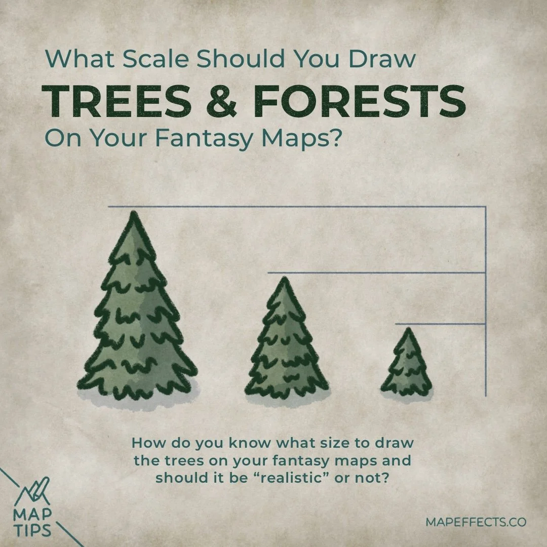 What Scale to Draw Trees & Forests on Fantasy Maps? — Map Effects