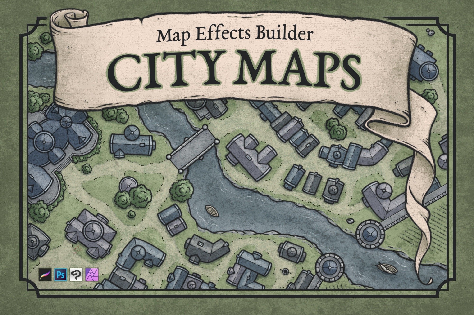 Desert Buildings For Fantasy City Map Builder Map Effects