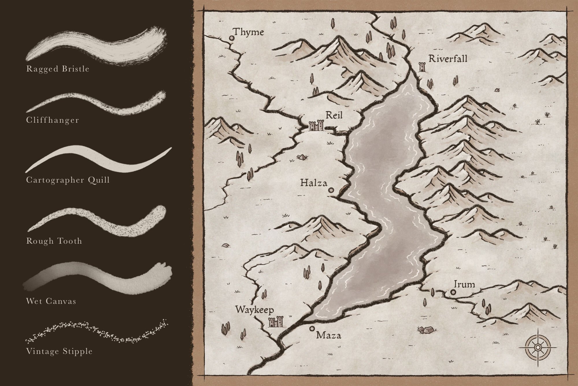 Draw Lines In Photoshop Map