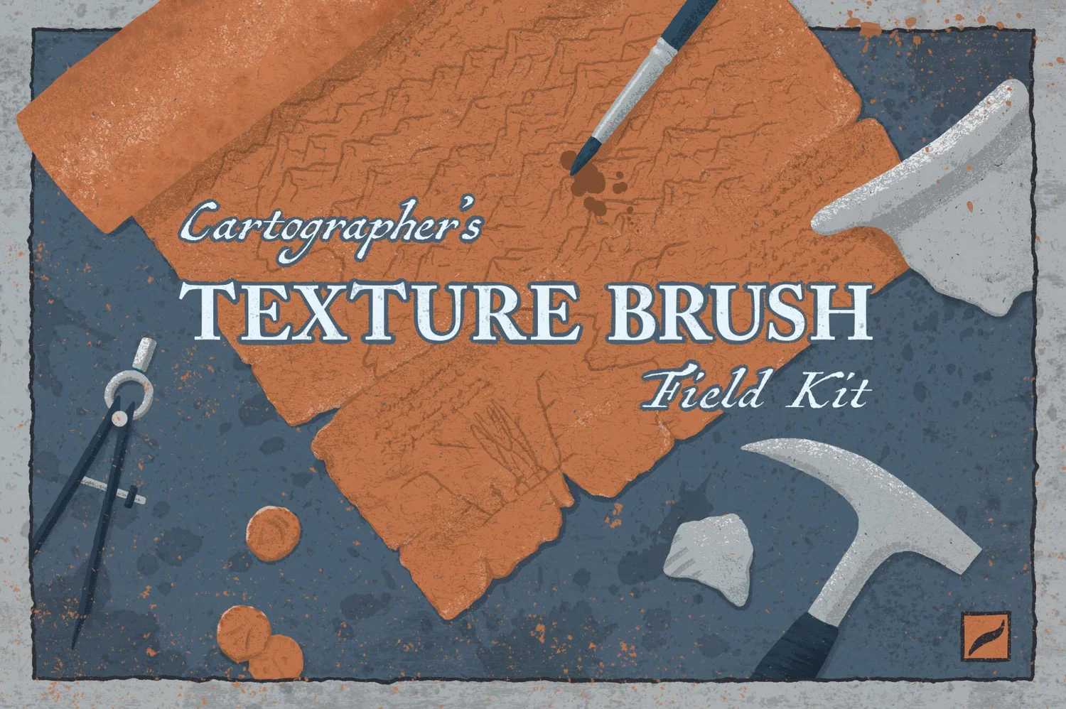 Cartographer's Texture Brush Field Kit for Procreate — Map Effects