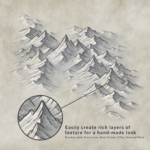 Modern Map Maker Essential Brushes for Procreate & Photoshop — Map Effects