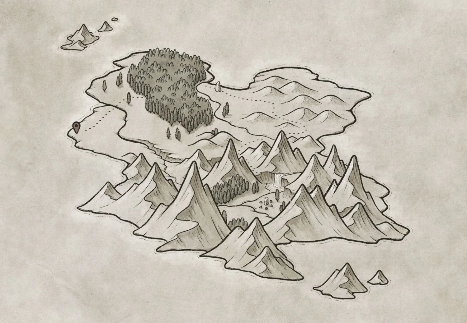 Modern Map Maker Essential Brushes for Procreate & Photoshop — Map Effects