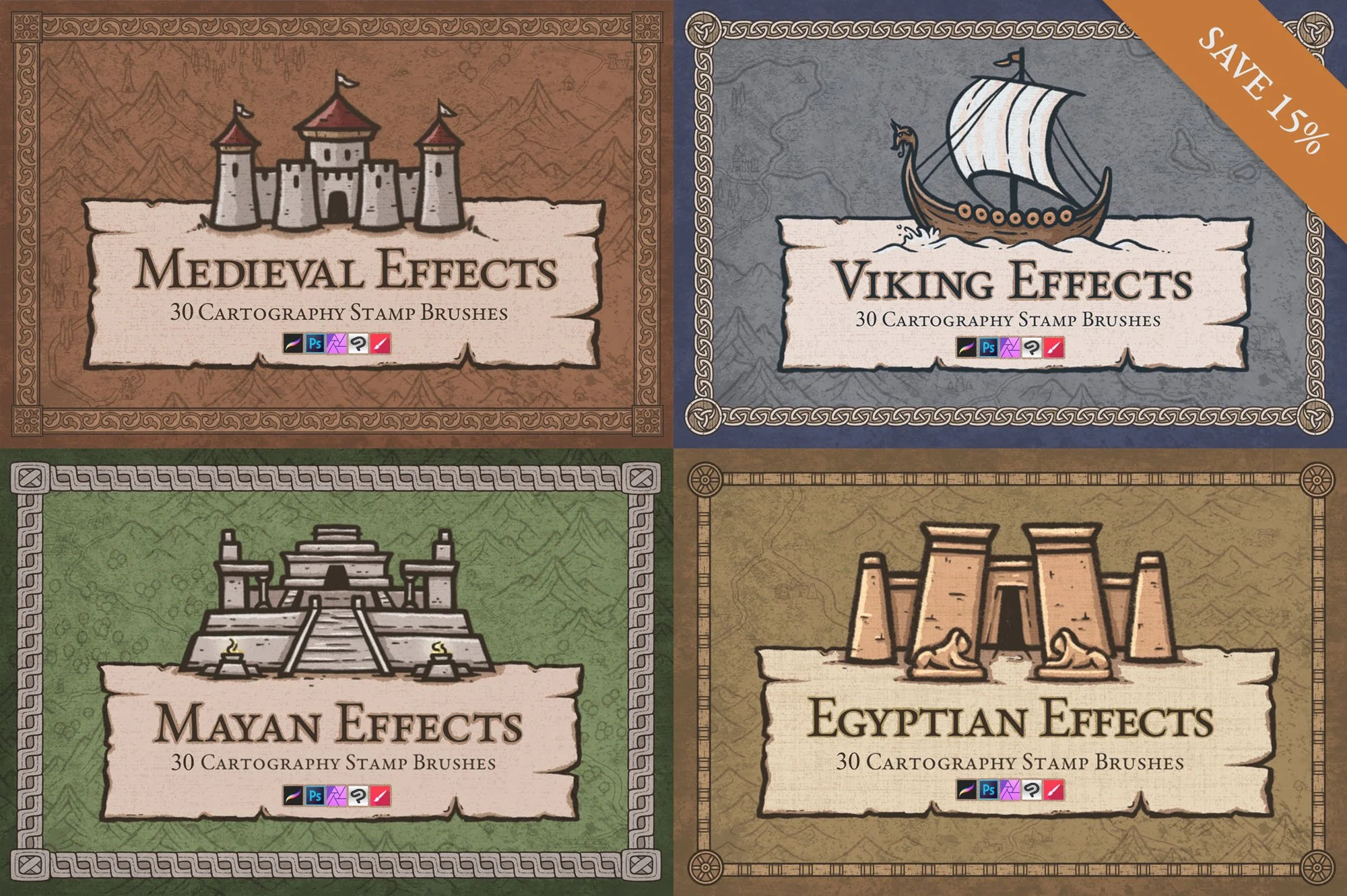 History Effects Bundle for the Fantasy Map Builder — Map Effects