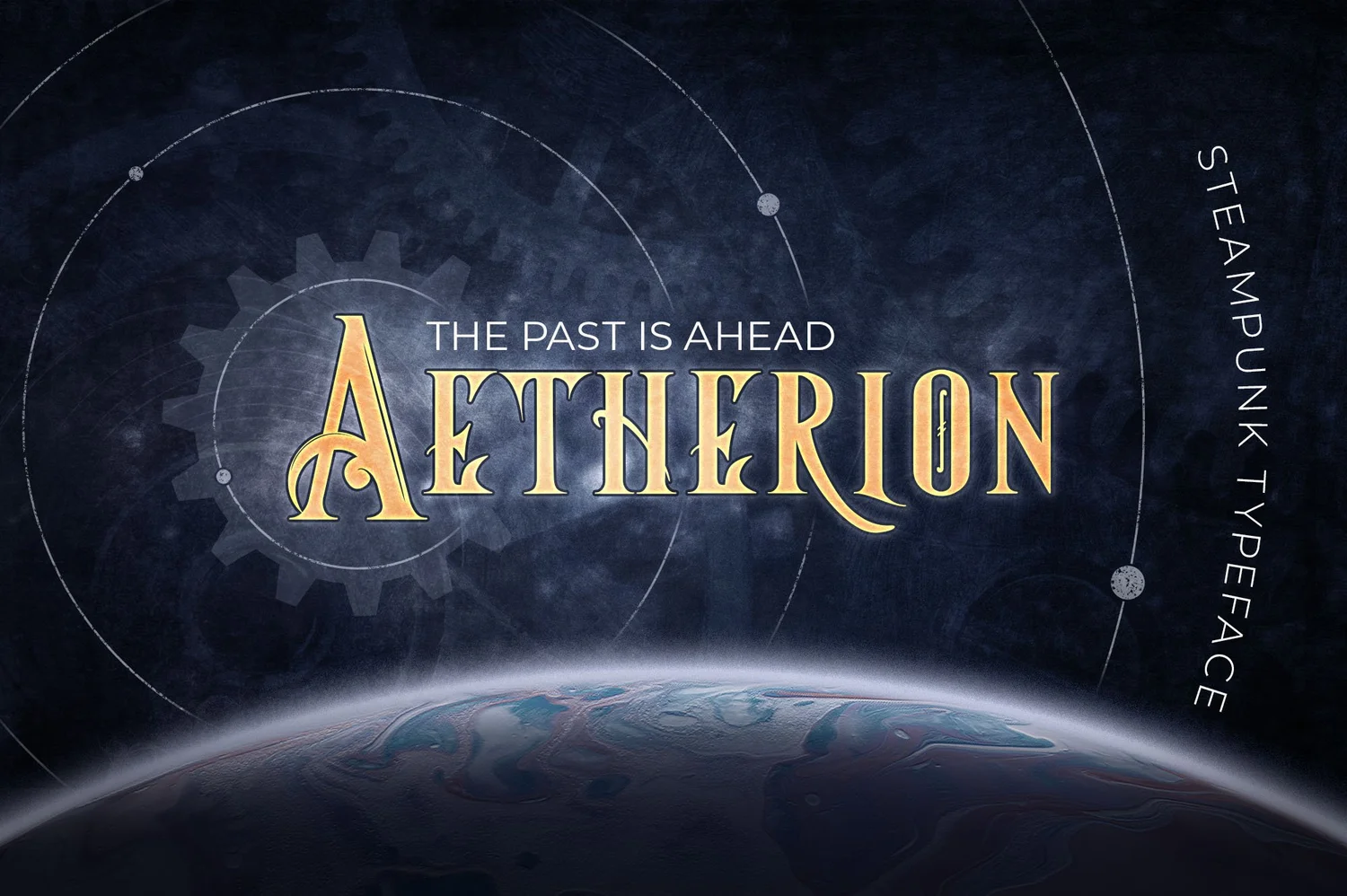 Aetherion - Steampunk Typeface | The Past is Ahead! — Map Effects