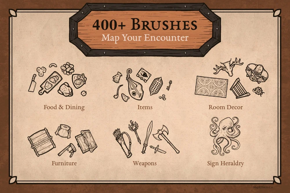 Inns & Taverns Map Builder for Your RPG Interior Maps — Map Effects
