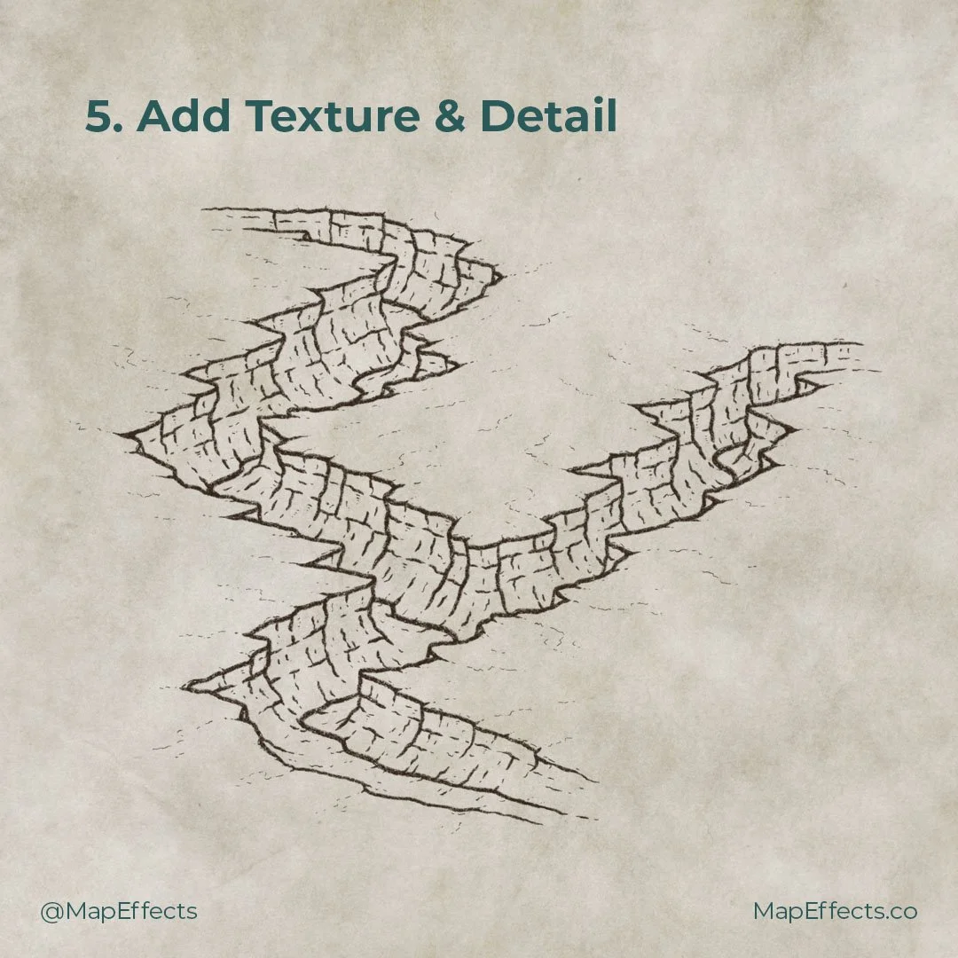 How to Draw Canyons on Your Fantasy Maps — Map Effects
