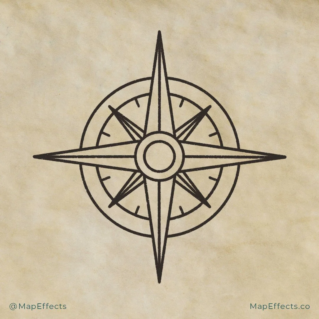 How to Draw a Compass Rose on Your Fantasy Maps — Map Effects