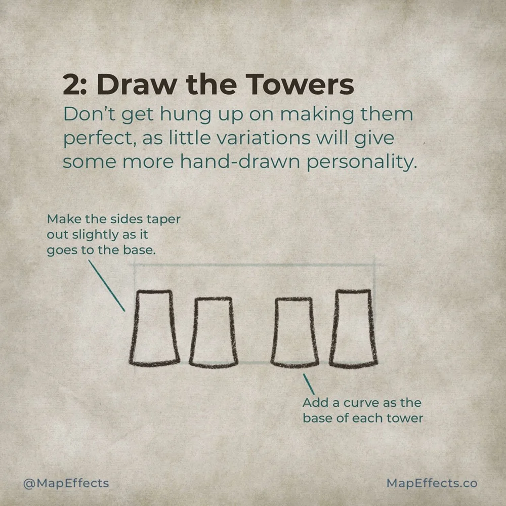 How to Draw a Castle Icon on Your Fantasy Maps — Map Effects