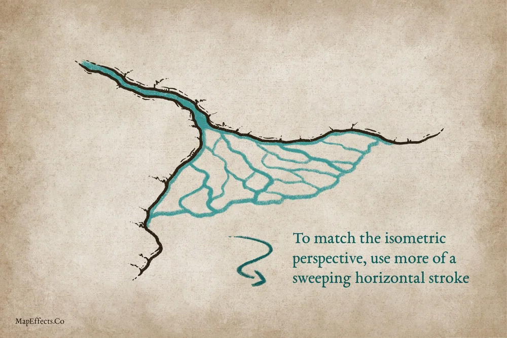 How to Draw River Deltas on Fantasy Maps — Map Effects