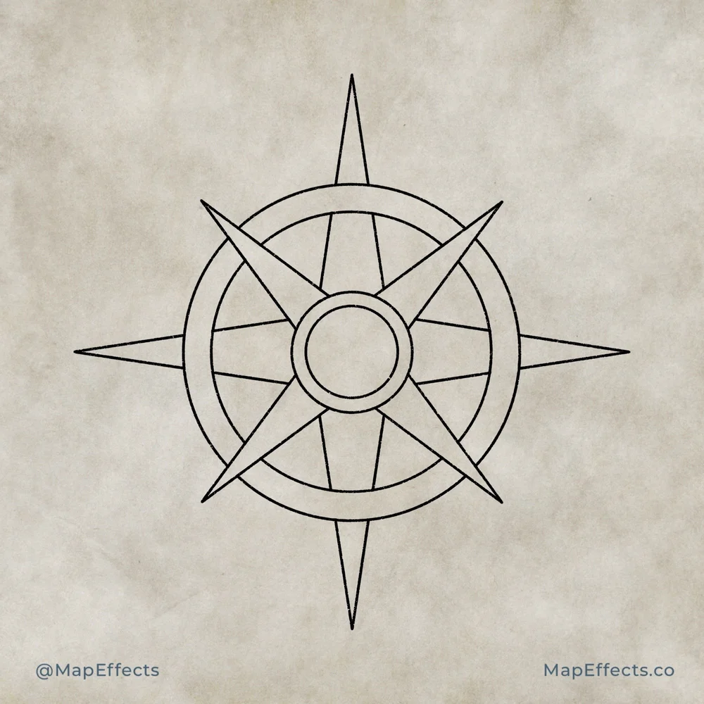 How to Draw a Compass On Your Fantasy Maps — Map Effects
