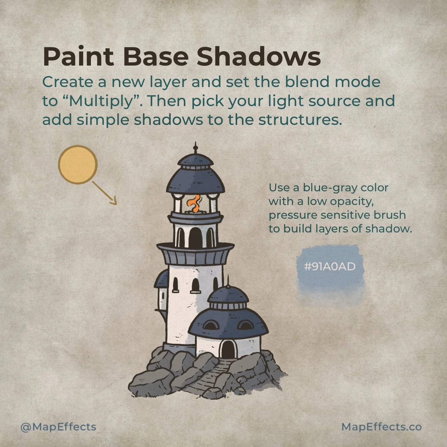 How to Draw A Lighthouse Icon — Map Effects
