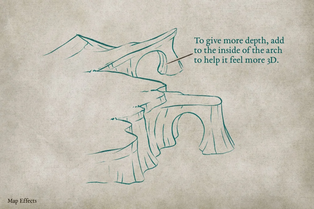 How to Draw Sea Arches on Fantasy Maps - Tutorial — Map Effects