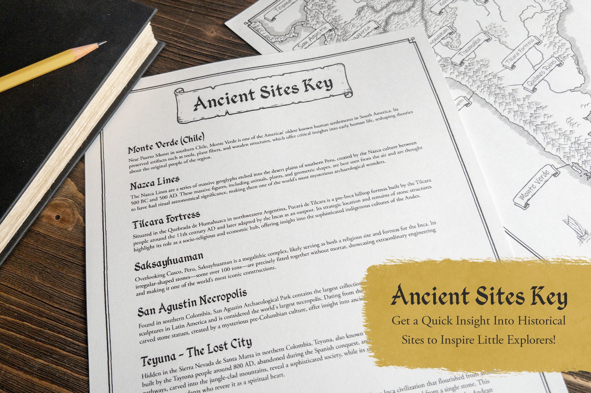 South American Hand Drawn Fillable Map for Homeschooling — Map Effects