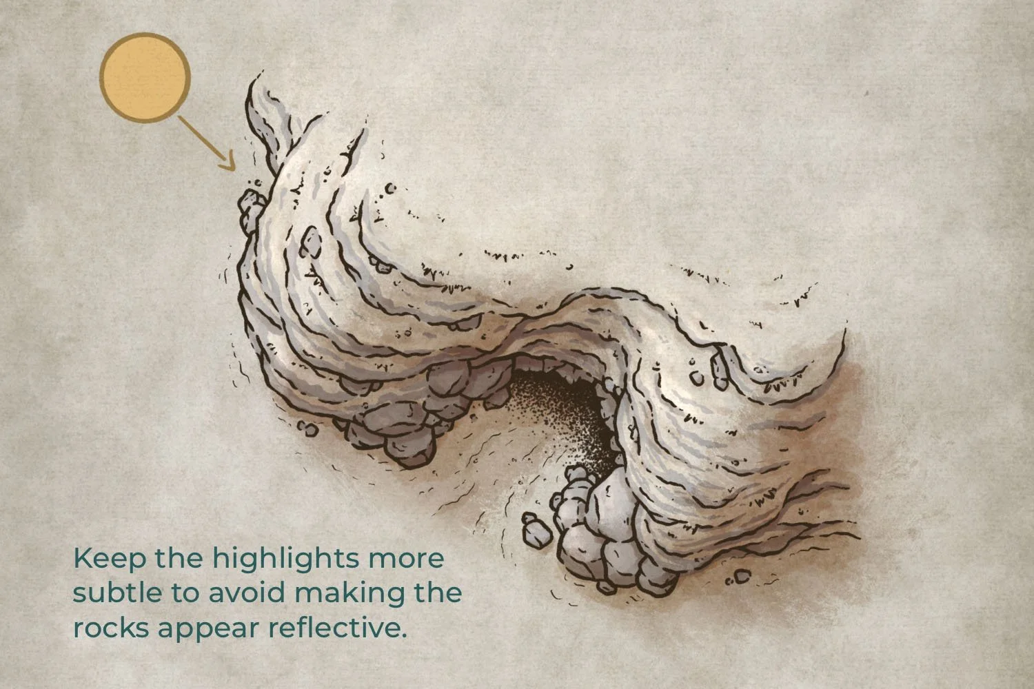 How to Draw a Cave Entrance in a Cliff on Your RPG Maps — Map Effects