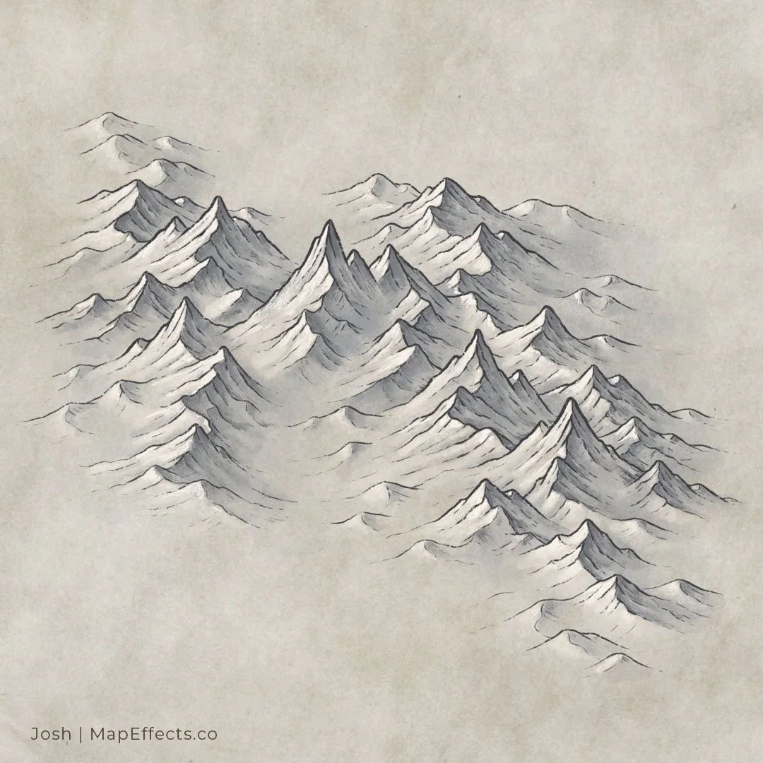 Mountain Peaks Drawing