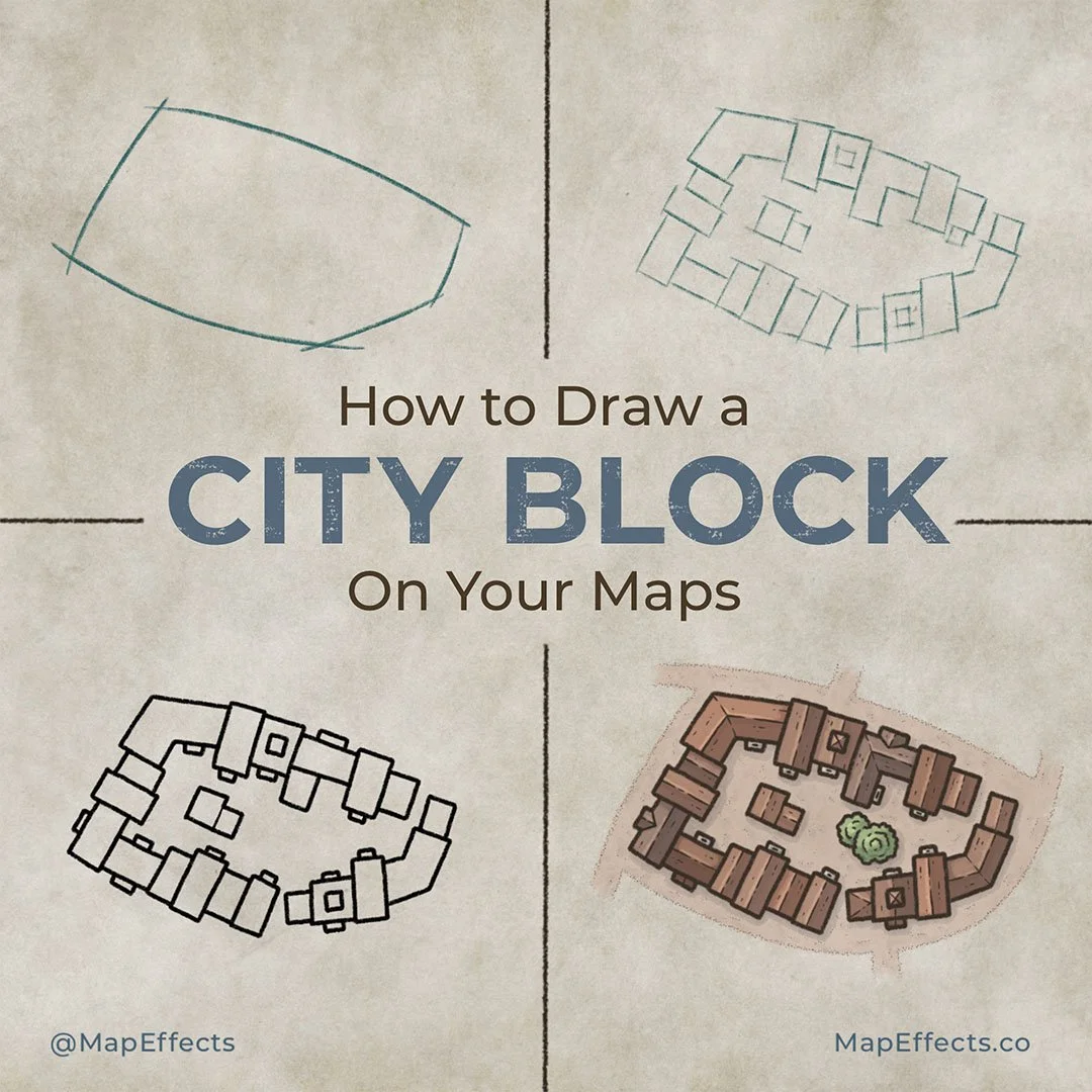 How to Draw a City Block on Your Fantasy Maps — Map Effects