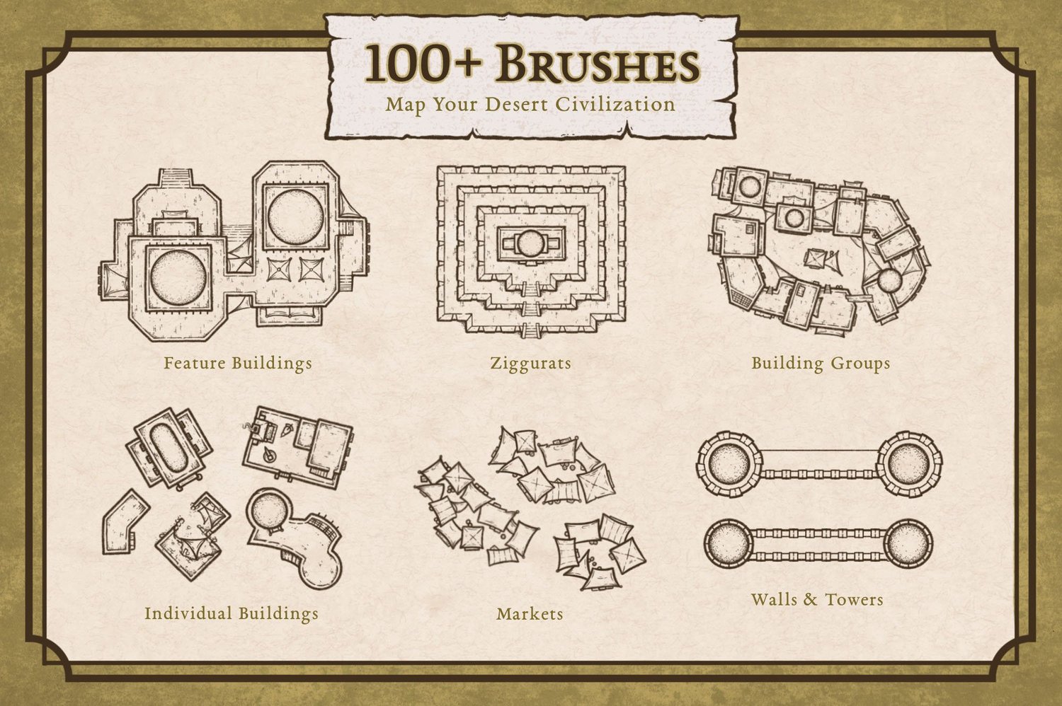 Desert Buildings for Fantasy City Map Builder — Map Effects