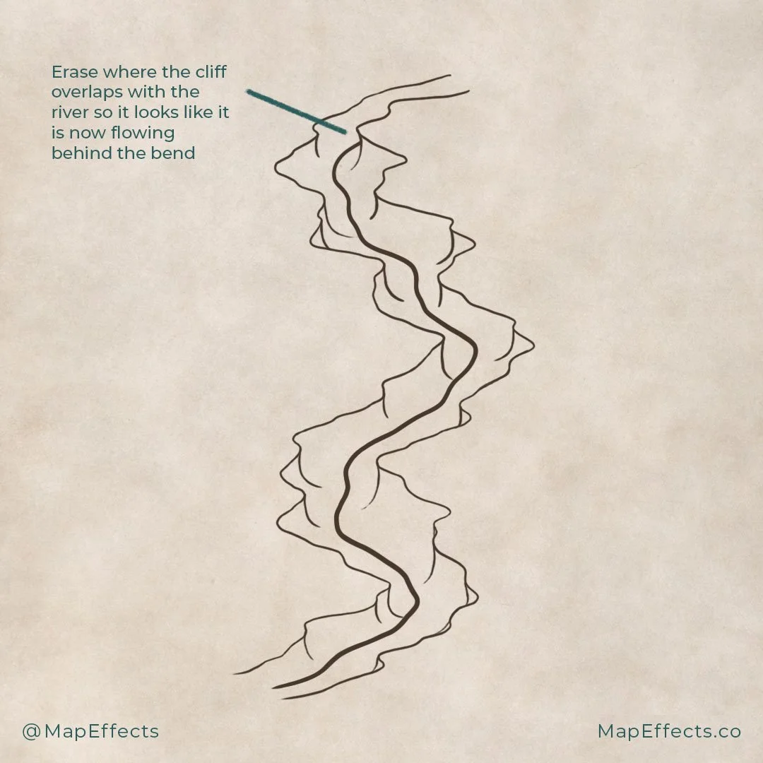 How to Draw Simple Canyons on Your Fantasy Map — Map Effects