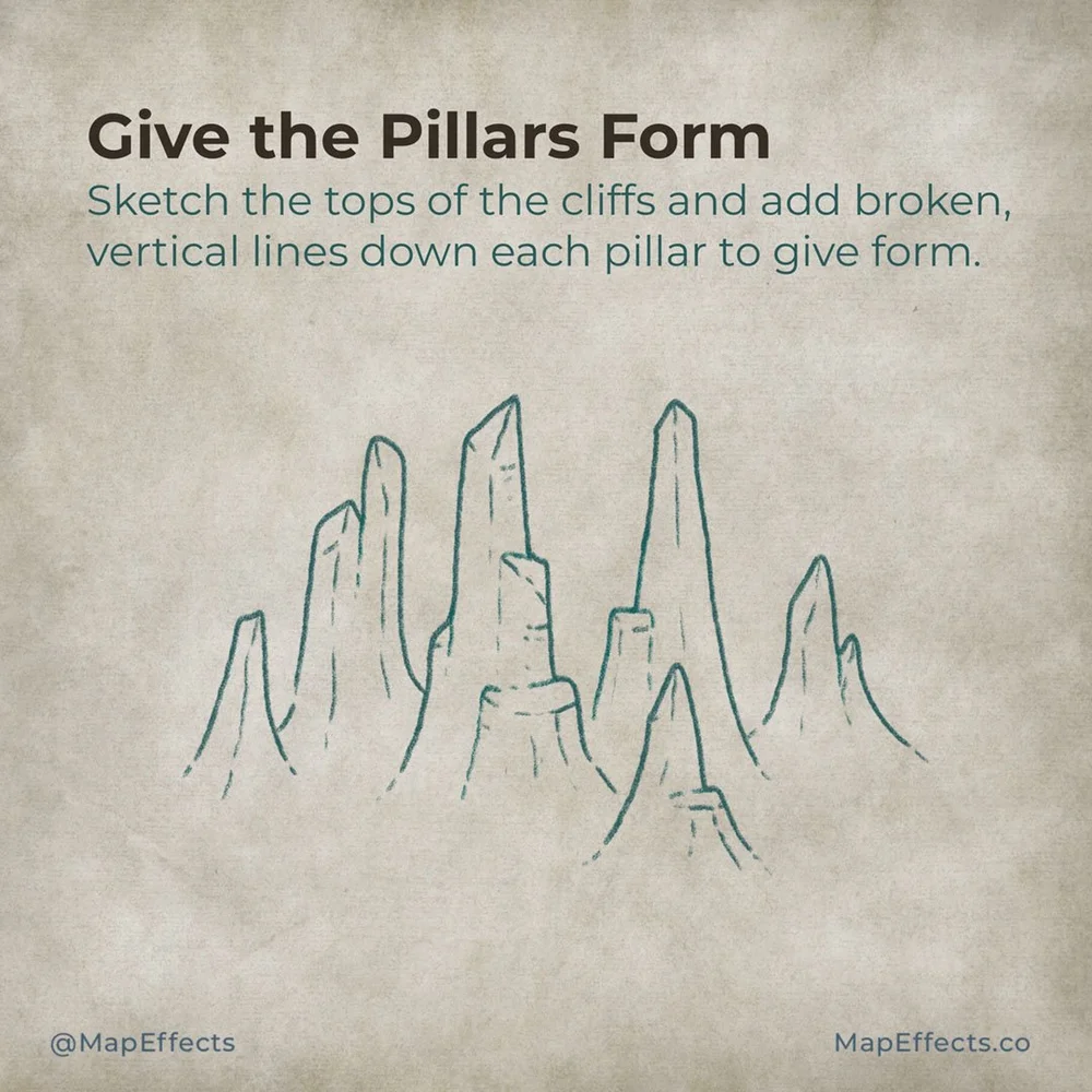 How to Draw Stone Pillars on Your Fantasy Maps — Map Effects