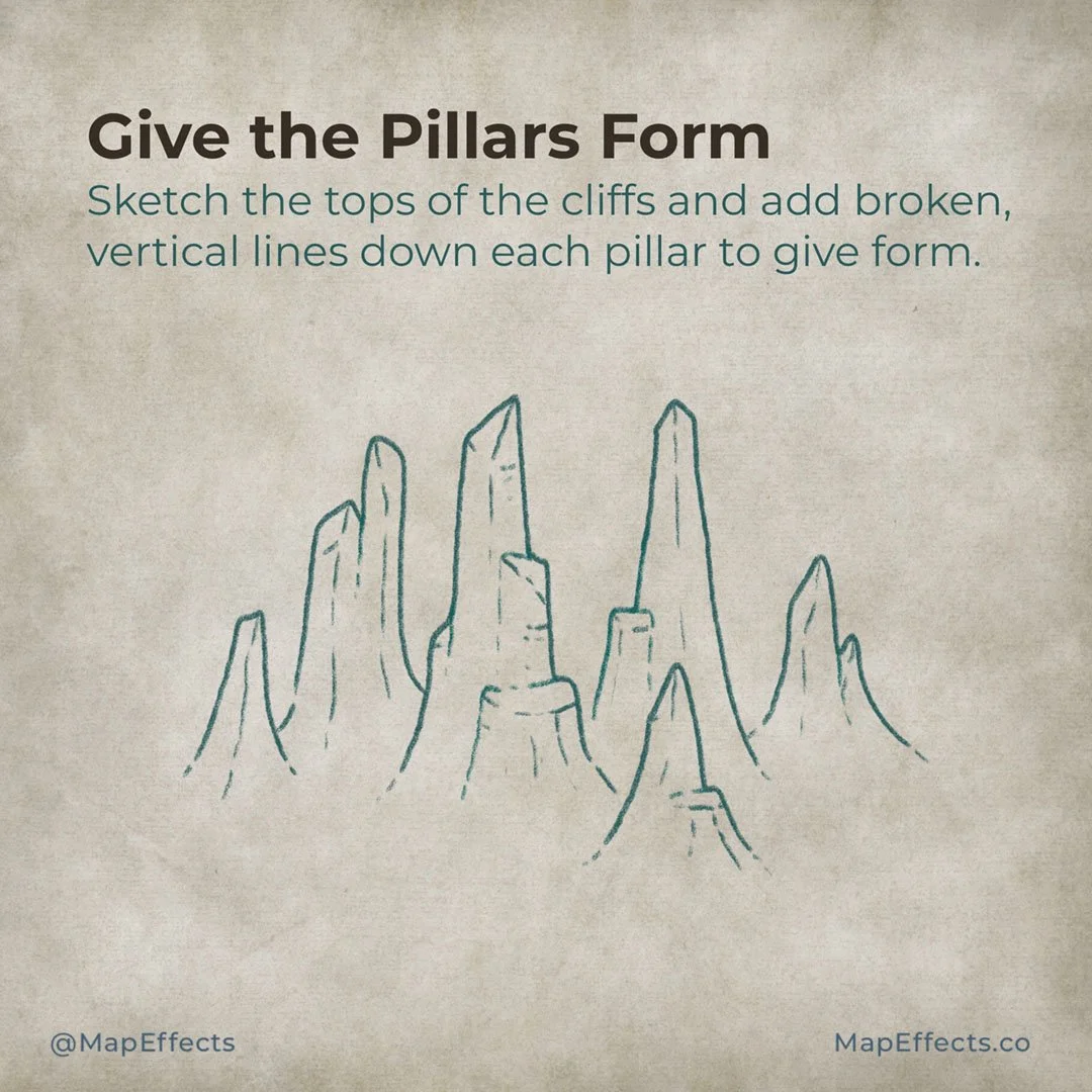 How to Draw Stone Pillars on Your Fantasy Maps — Map Effects