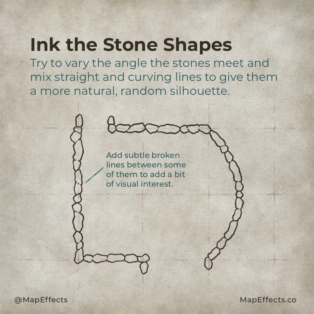 How to Draw Rough Stone Walls on Your Dungeon Maps — Map Effects