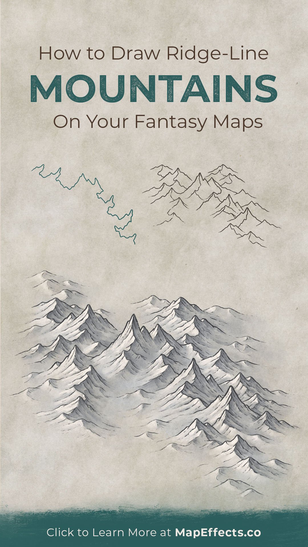 How to Draw Ridge-Line Mountains on Your Fantasy Maps — Map Effects
