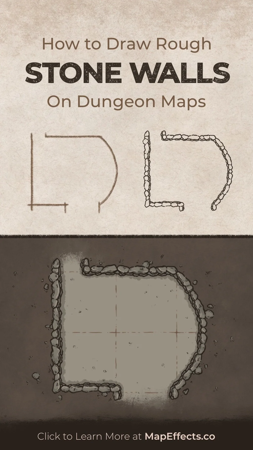 How to Draw Rough Stone Walls on Your Dungeon Maps — Map Effects