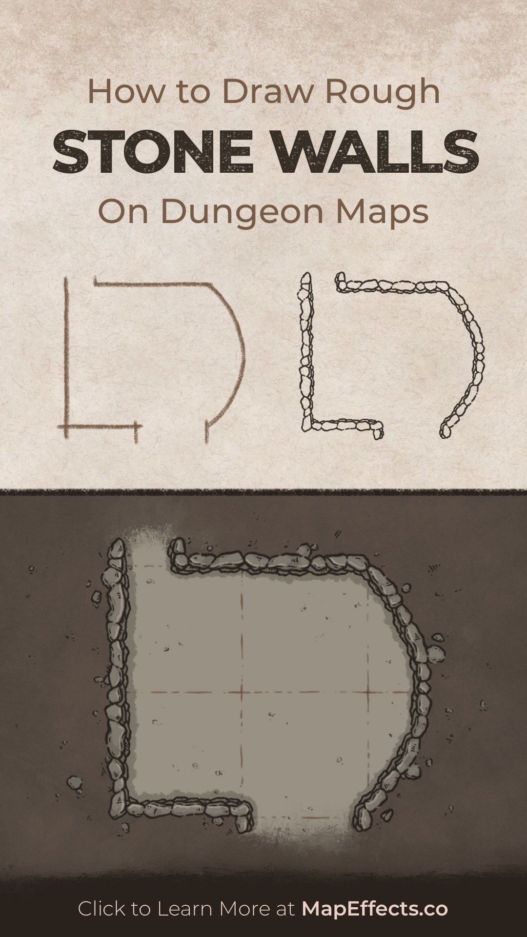 How to Draw Rough Stone Walls on Your Dungeon Maps — Map Effects