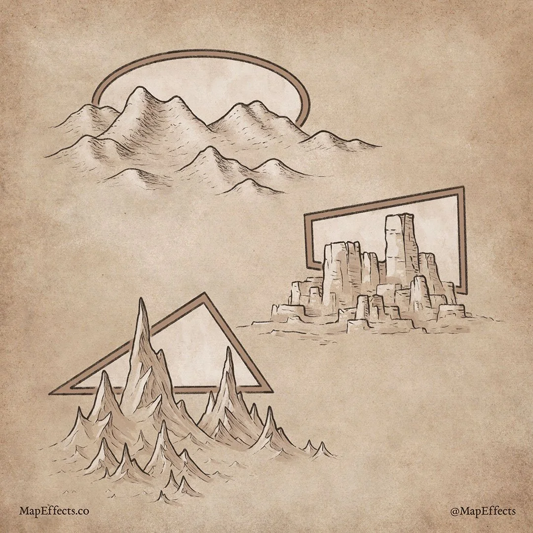 Using Shape Language for Fantasy Maps to Give Character — Map Effects