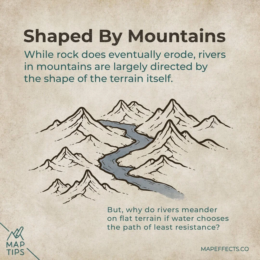 Meandering Rivers - Why Rivers Curve in Flat Terrain? — Map Effects