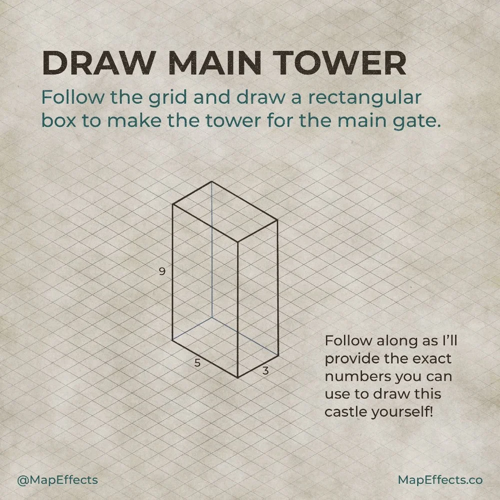 How to Draw an Isometric Fortress on Your Fantasy Maps — Map Effects