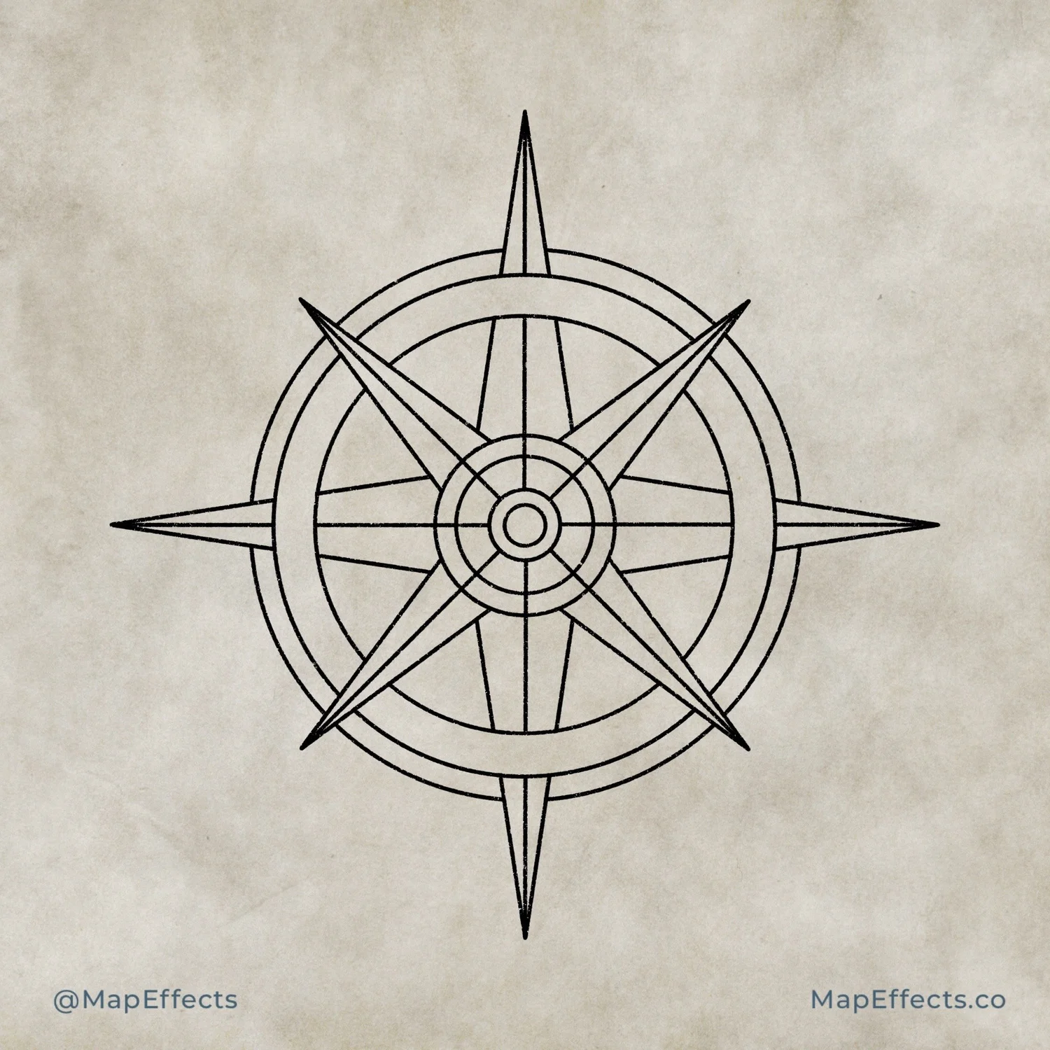 How to Draw a Compass On Your Fantasy Maps — Map Effects