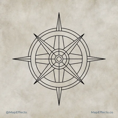How to Draw a Compass On Your Fantasy Maps — Map Effects