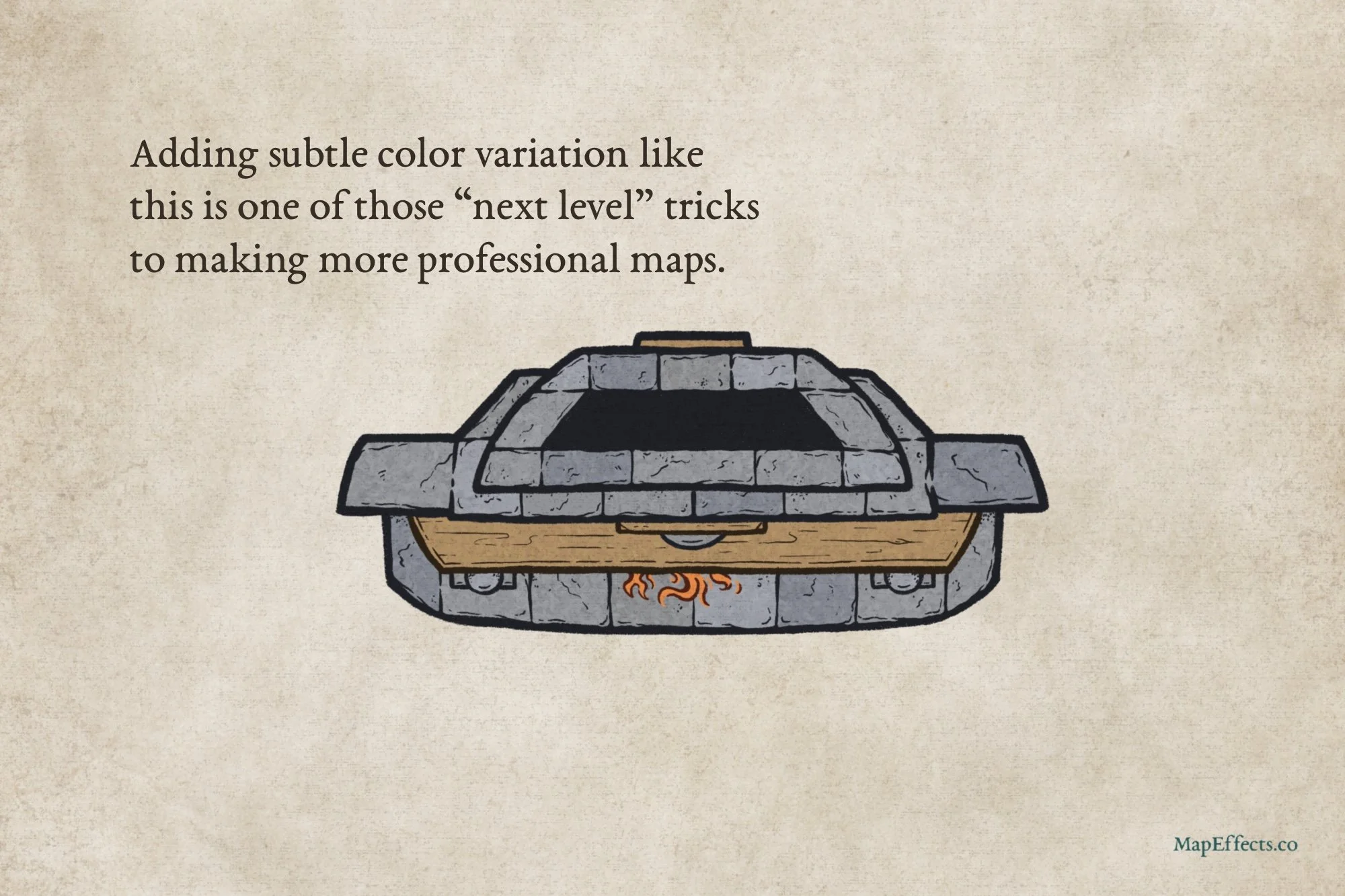 How to Draw a Fireplace on an RPG Interior Map — Map Effects