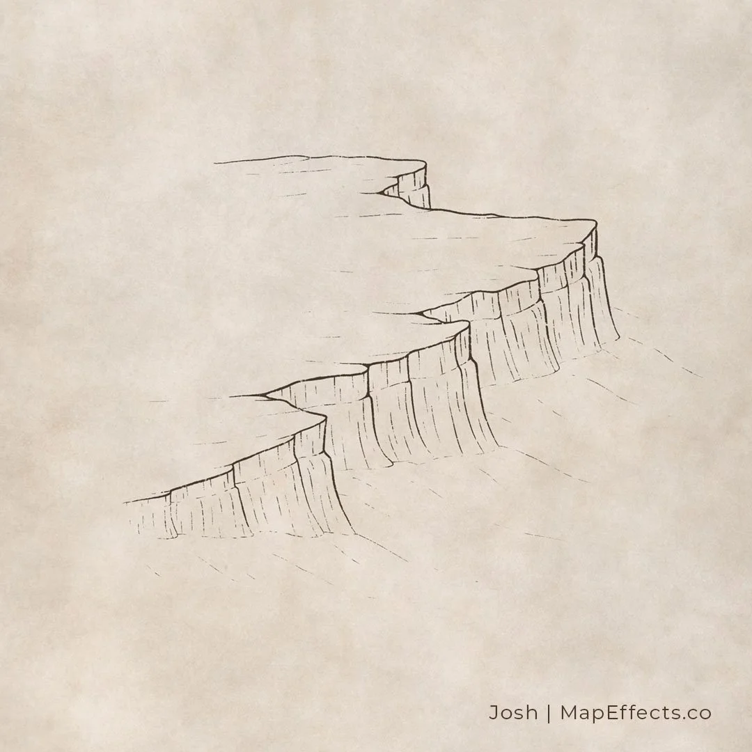 How to Draw a Plateau or Cliff on Your Fantasy Maps — Map Effects