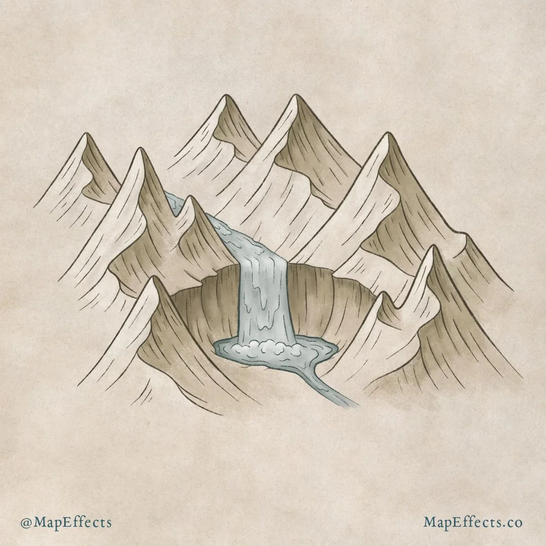 How to Draw Waterfalls on Your Fantasy Maps — Map Effects