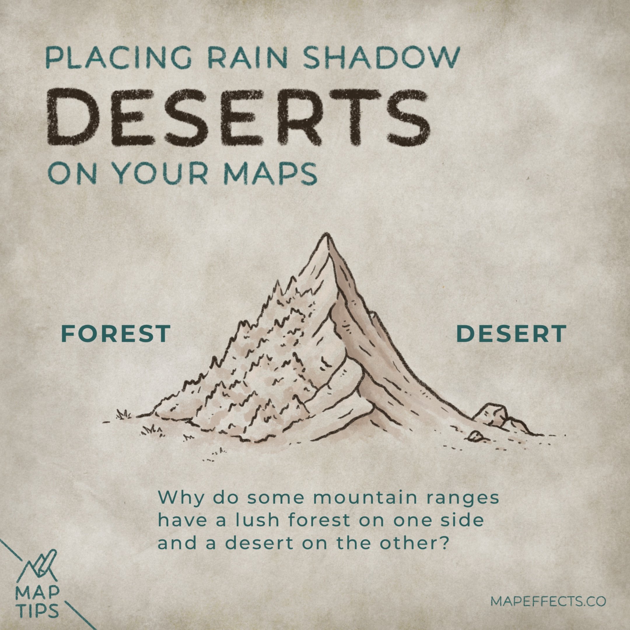 Placing Rain Shadow Deserts on Your Fantasy Map — Map Effects