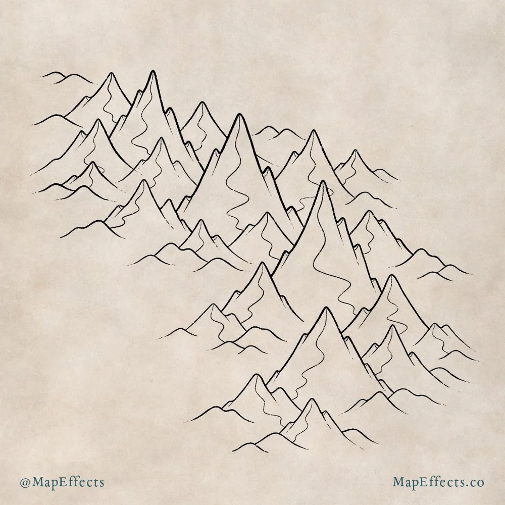 How to Draw Mountains on Your Fantasy Map — Map Effects