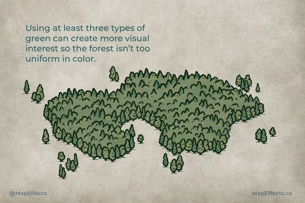 How to Draw Old-Growth Forests on Fantasy Maps — Map Effects