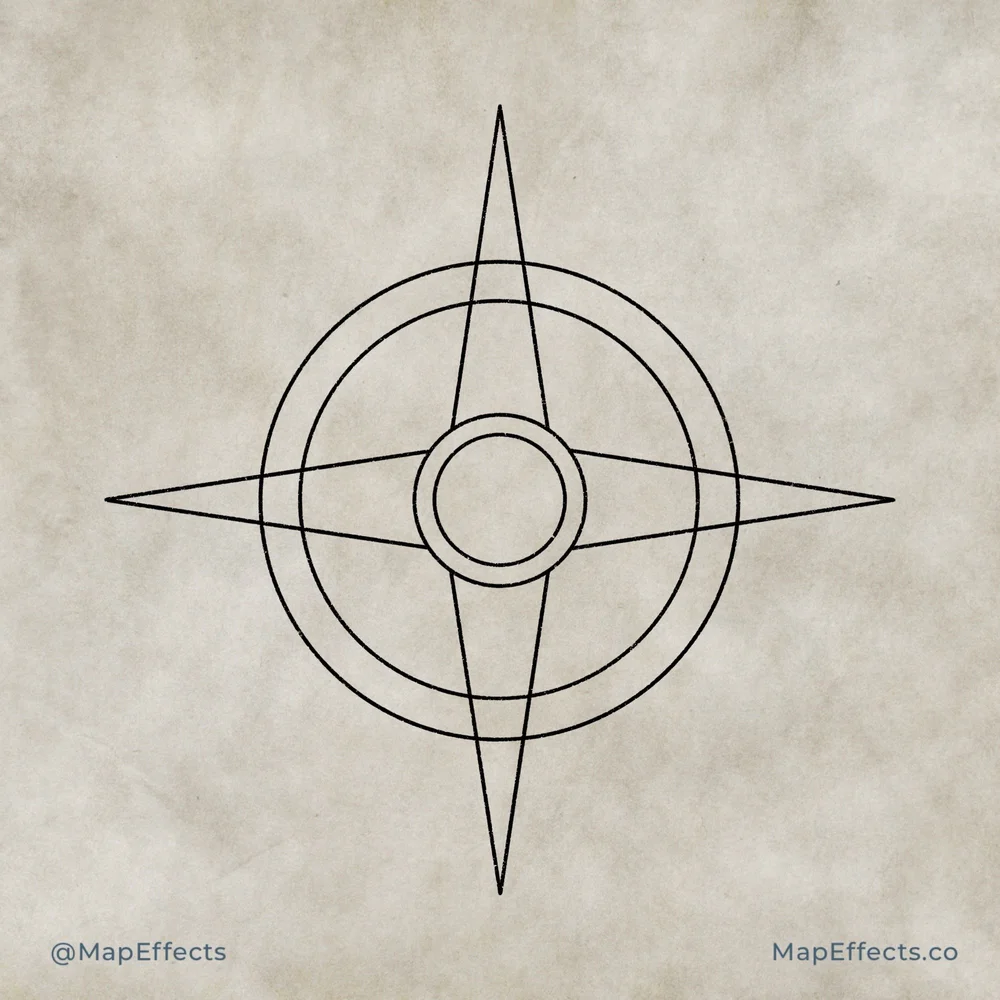 How to Draw a Compass On Your Fantasy Maps — Map Effects