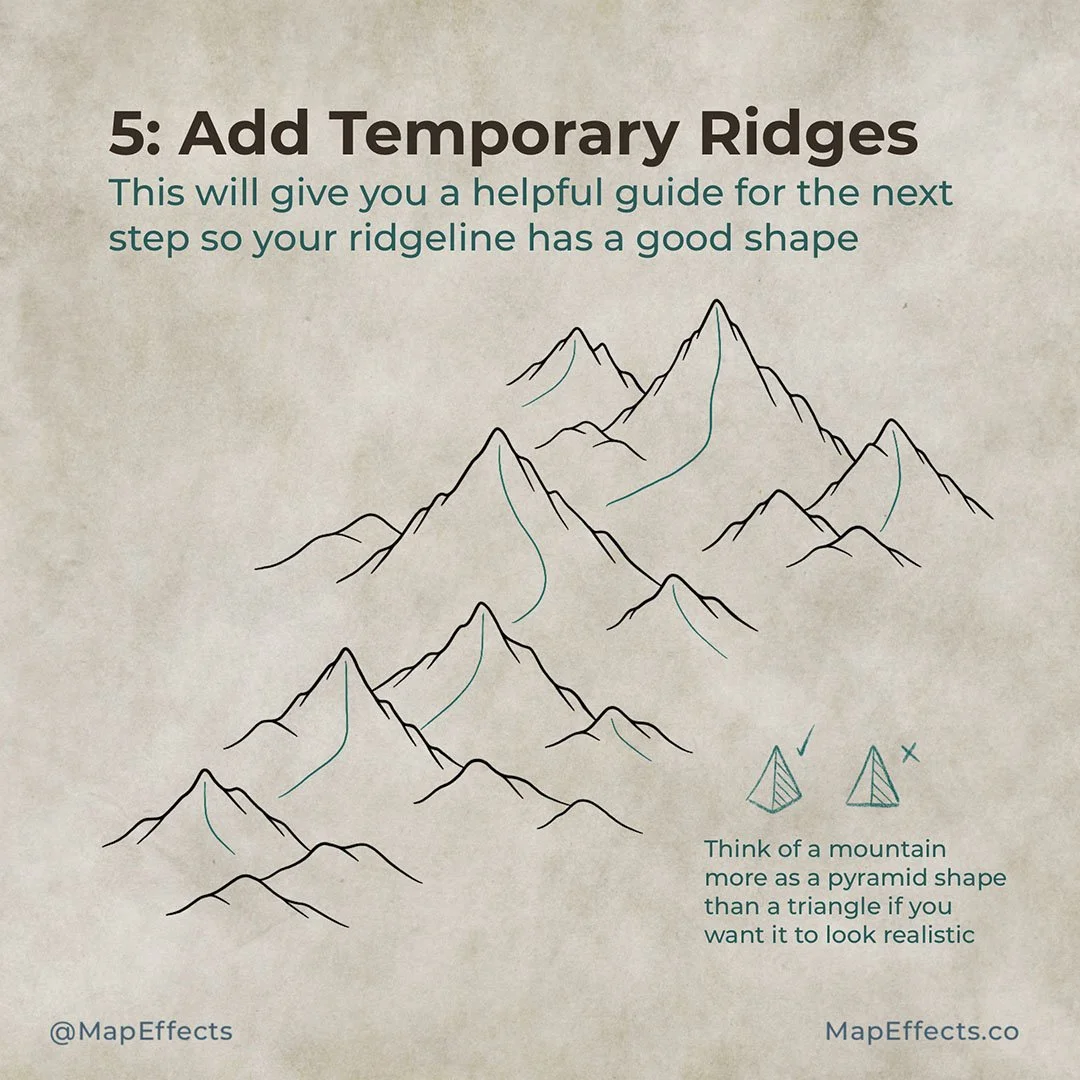 How to Draw Stippled Mountains On Your Fantasy Maps — Map Effects