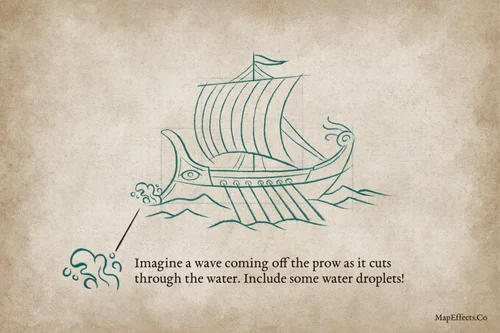 How to Draw a Greek Style Ship on Fantasy Maps — Map Effects